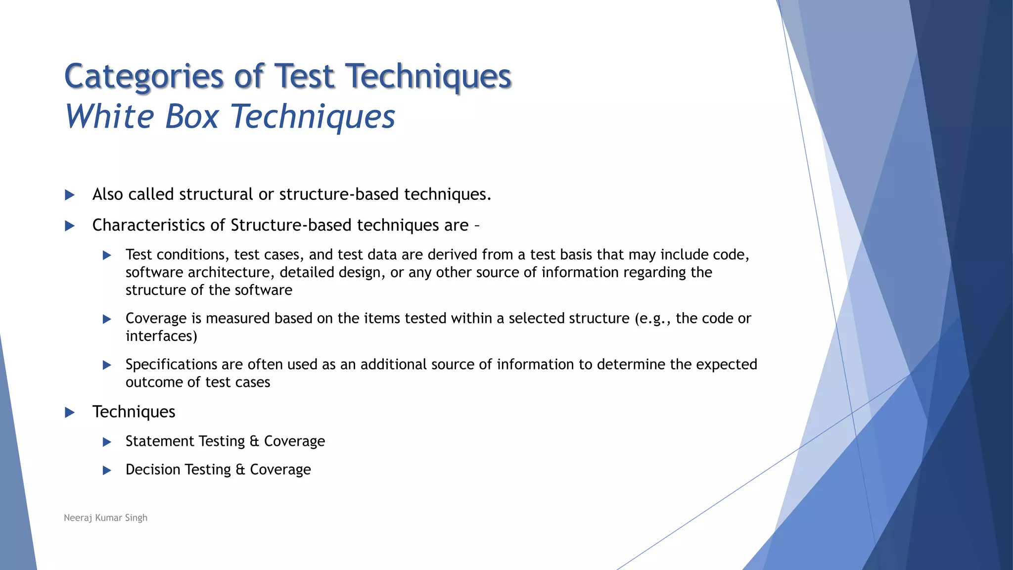 Chapter 4 - Test Design Techniques | PPTX