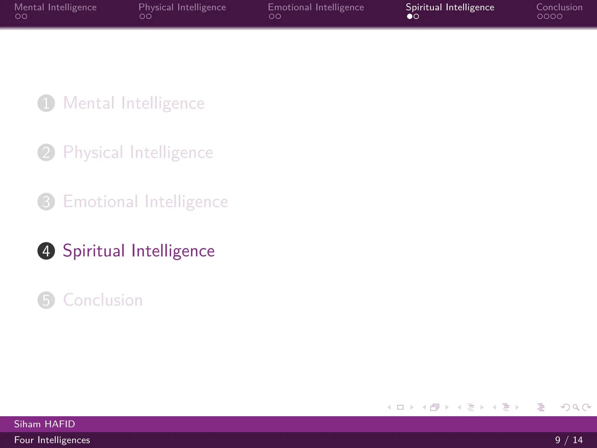 Chapter 4 -2.the four intelligences and it’s meanings | PPT