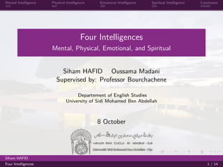 Chapter 4 -2.the four intelligences and it’s meanings | PDF