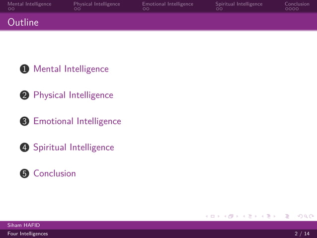 Chapter 4 -2.the four intelligences and it’s meanings | PPT