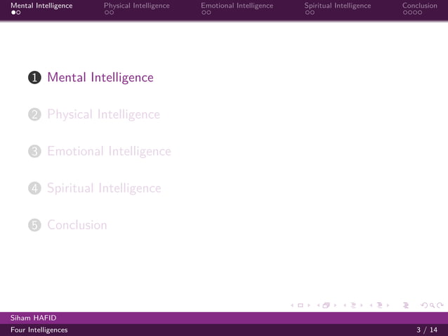 Chapter 4 -2.the four intelligences and it’s meanings | PPT