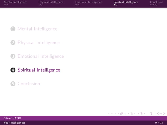 Chapter 4 -2.the four intelligences and it’s meanings | PPT