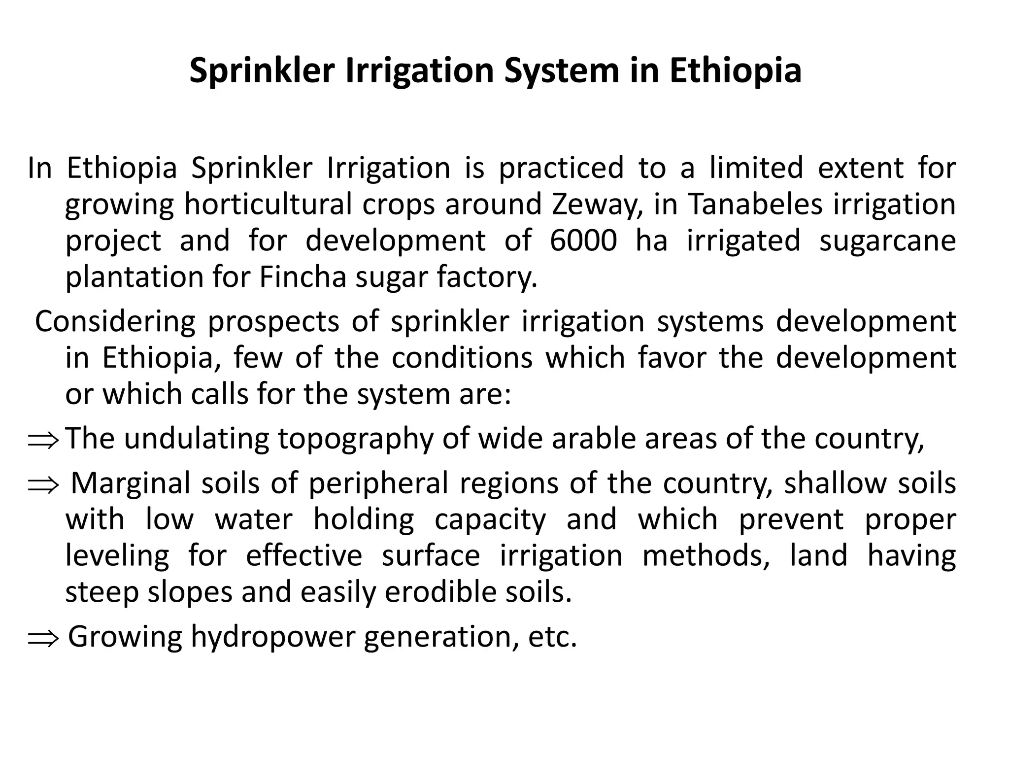 chapter 4-2-advanteges and disadvantages of sprincler Irrigations' | PPT