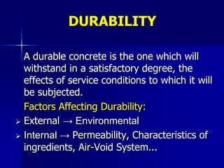Properties of fresh and Hardened Concrete | PPT