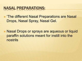 ENT Preparations | PPTX