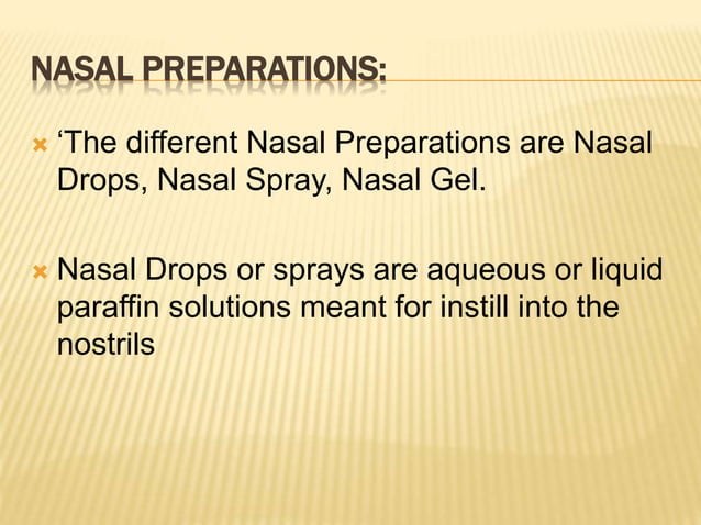 ENT Preparations | PPTX