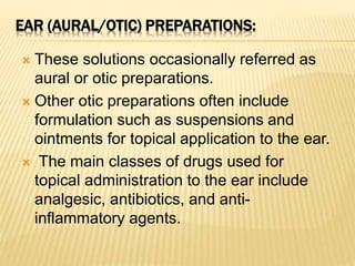 ENT Preparations | PPTX
