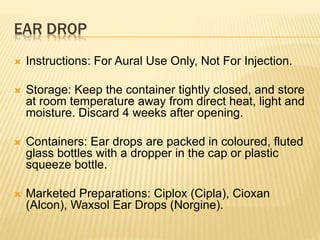 ENT Preparations | PPTX