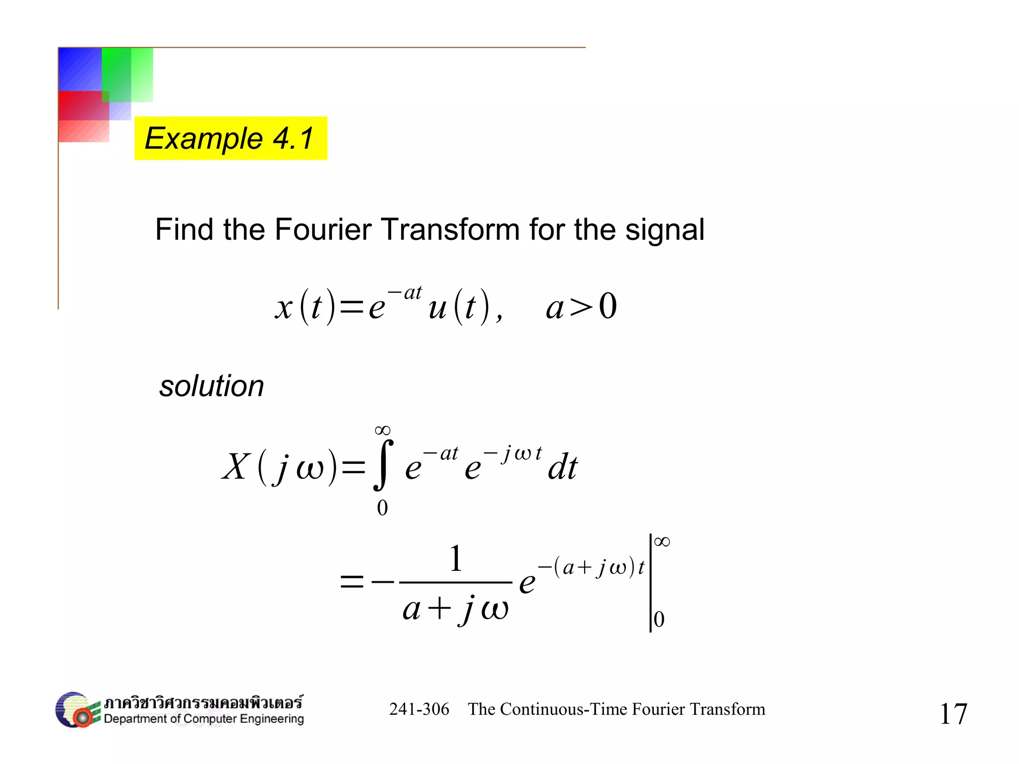 Chapter4 - The Continuous-Time Fourier Transform | PDF