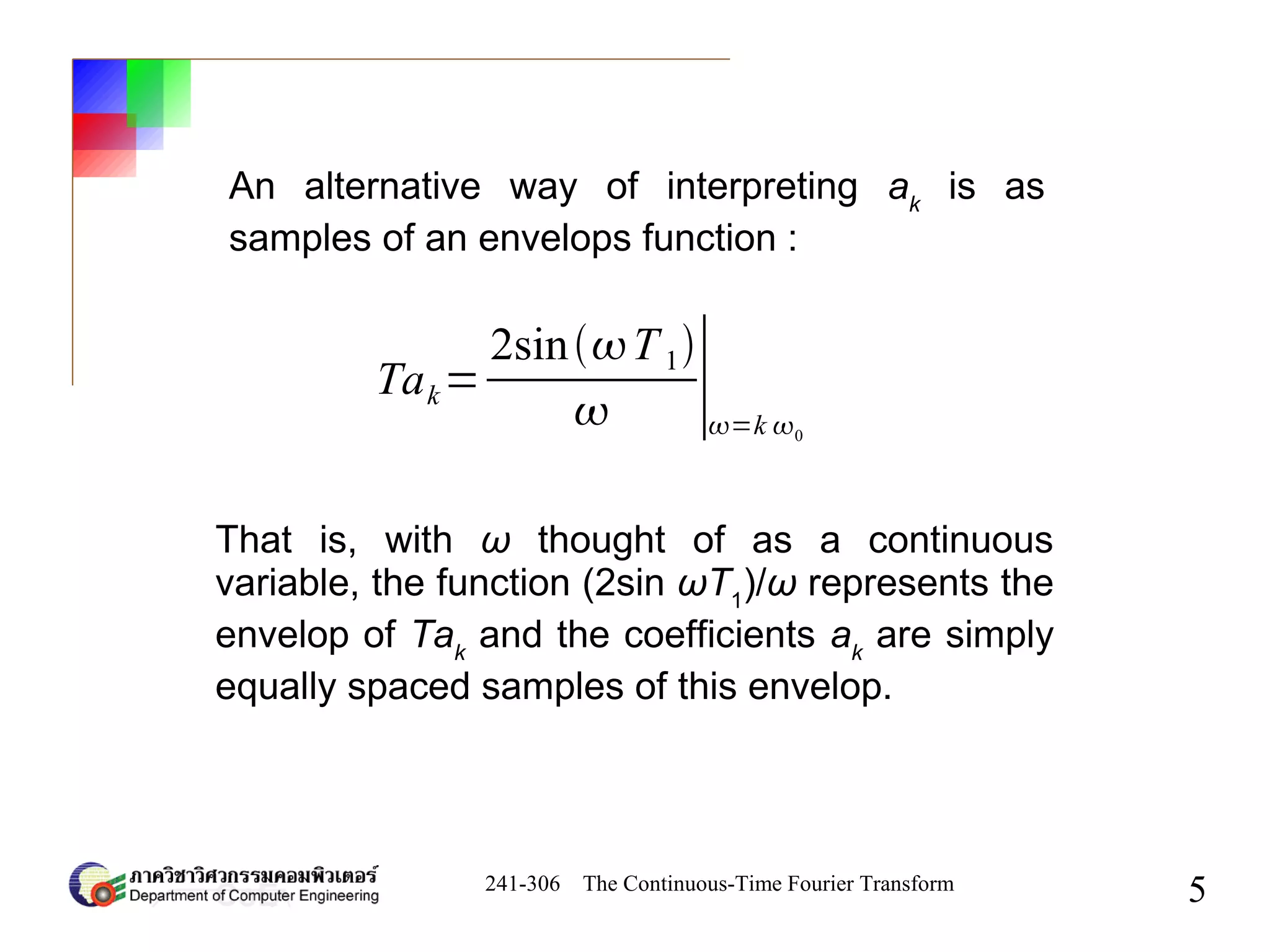 Chapter4 - The Continuous-Time Fourier Transform | PDF