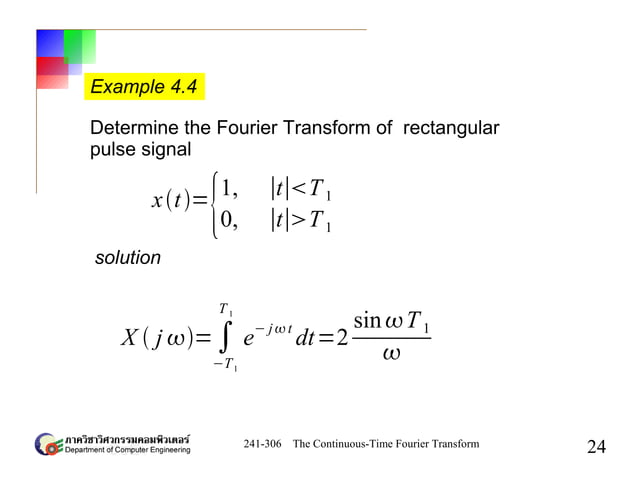 Chapter4 - The Continuous-Time Fourier Transform | PDF