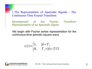 Chapter4 - The Continuous-Time Fourier Transform | PDF