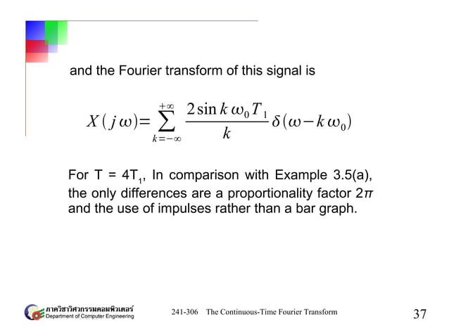 Chapter4 - The Continuous-Time Fourier Transform | PDF