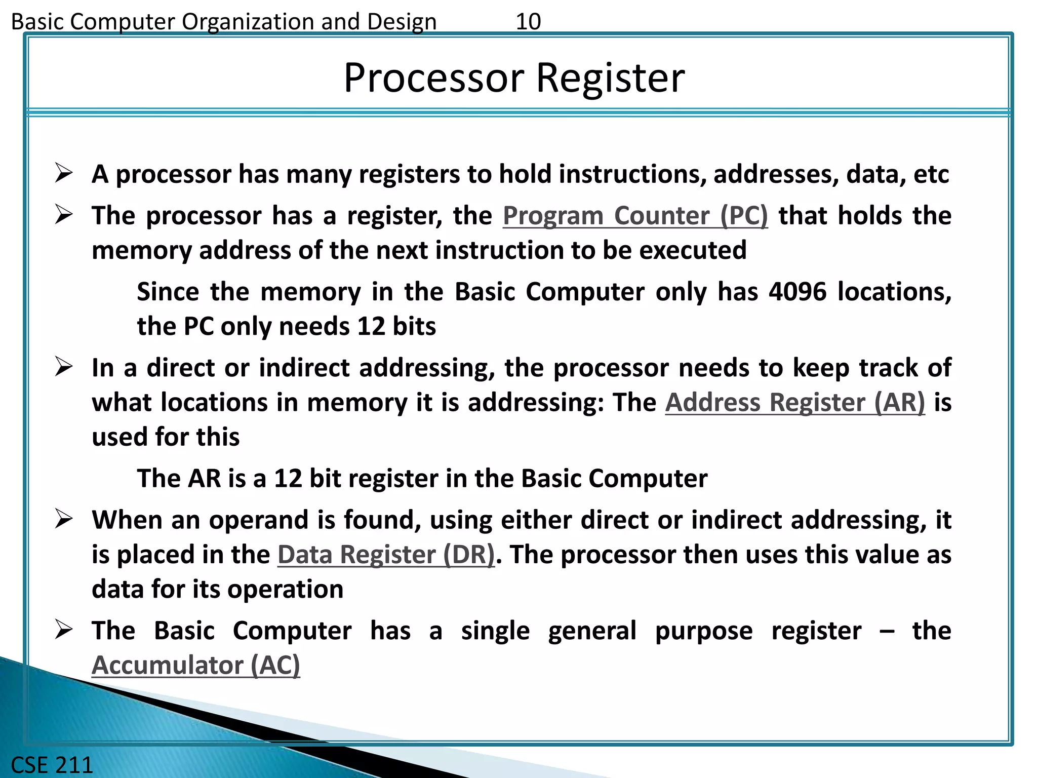 Instruction codes and computer registers | PPT