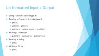 Managing Input Output Operations | PPT