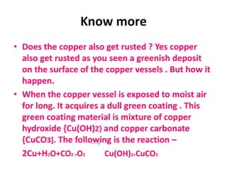Chapter 4 metals and non-metals | PPTX | Chemistry | Science