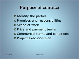 Chapter 4- Contract Management | PPT
