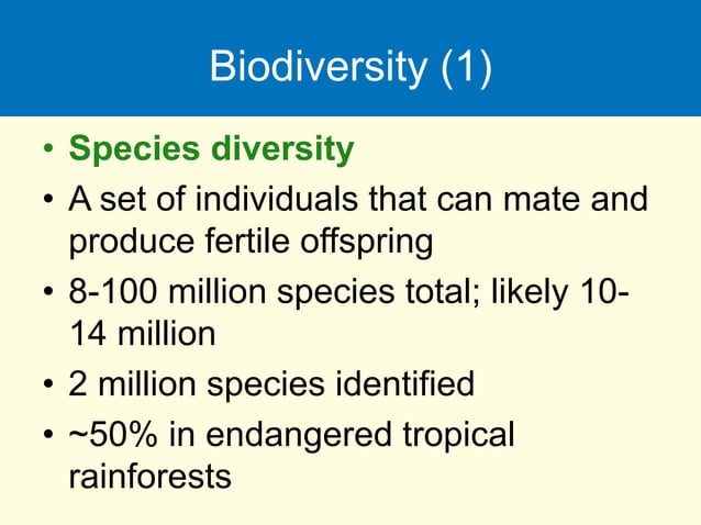 Biodiversity and evolution | PPT