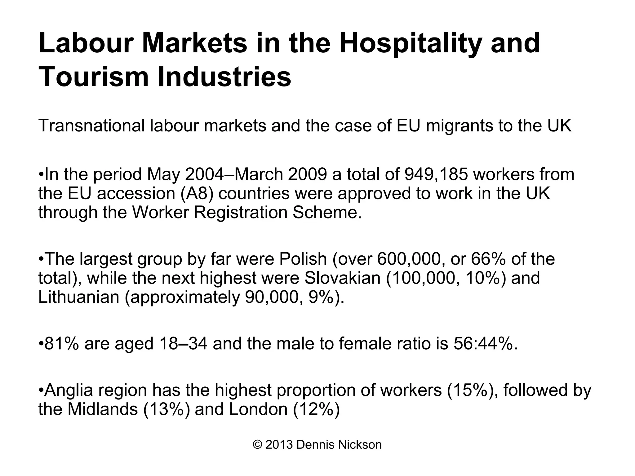 Labour markets in the Hospitality Industry | PPT