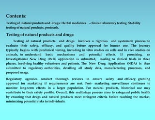 Testing of Herbals. | PPTX