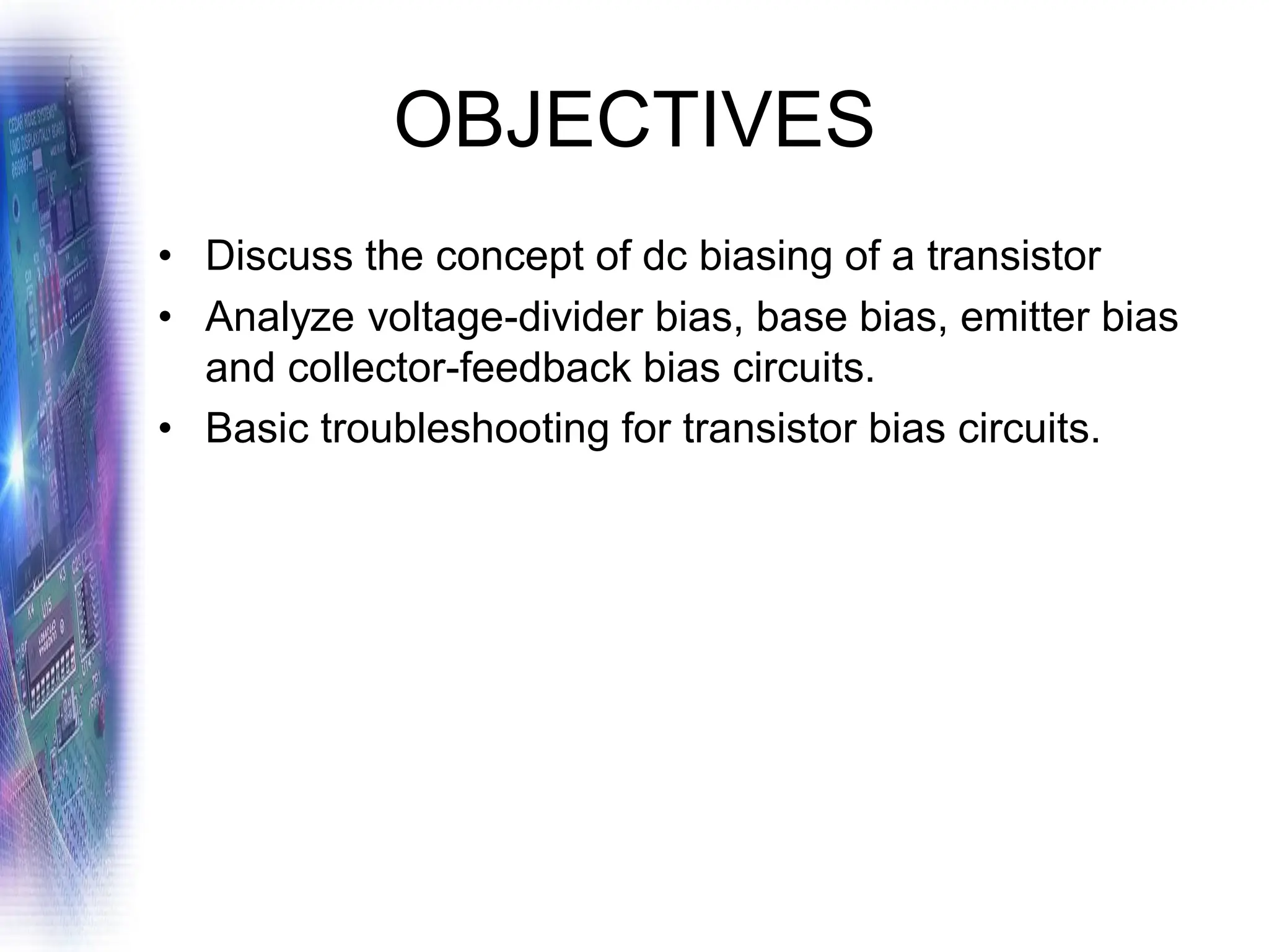 DC Biasing – Bipolar Junction Transistors (BJTs) | PDF