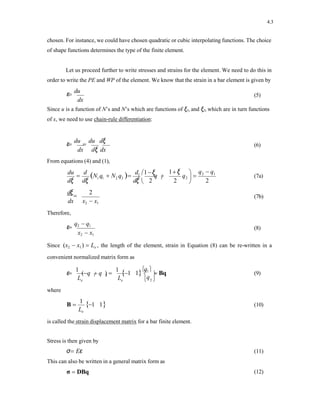 Finite element analysis of shape function | PPTX