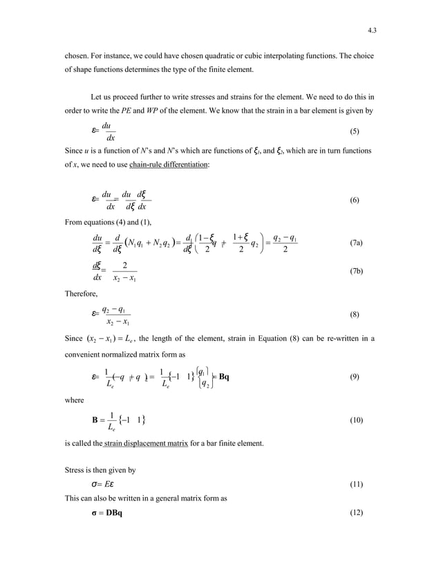 Finite element analysis of shape function | PPTX