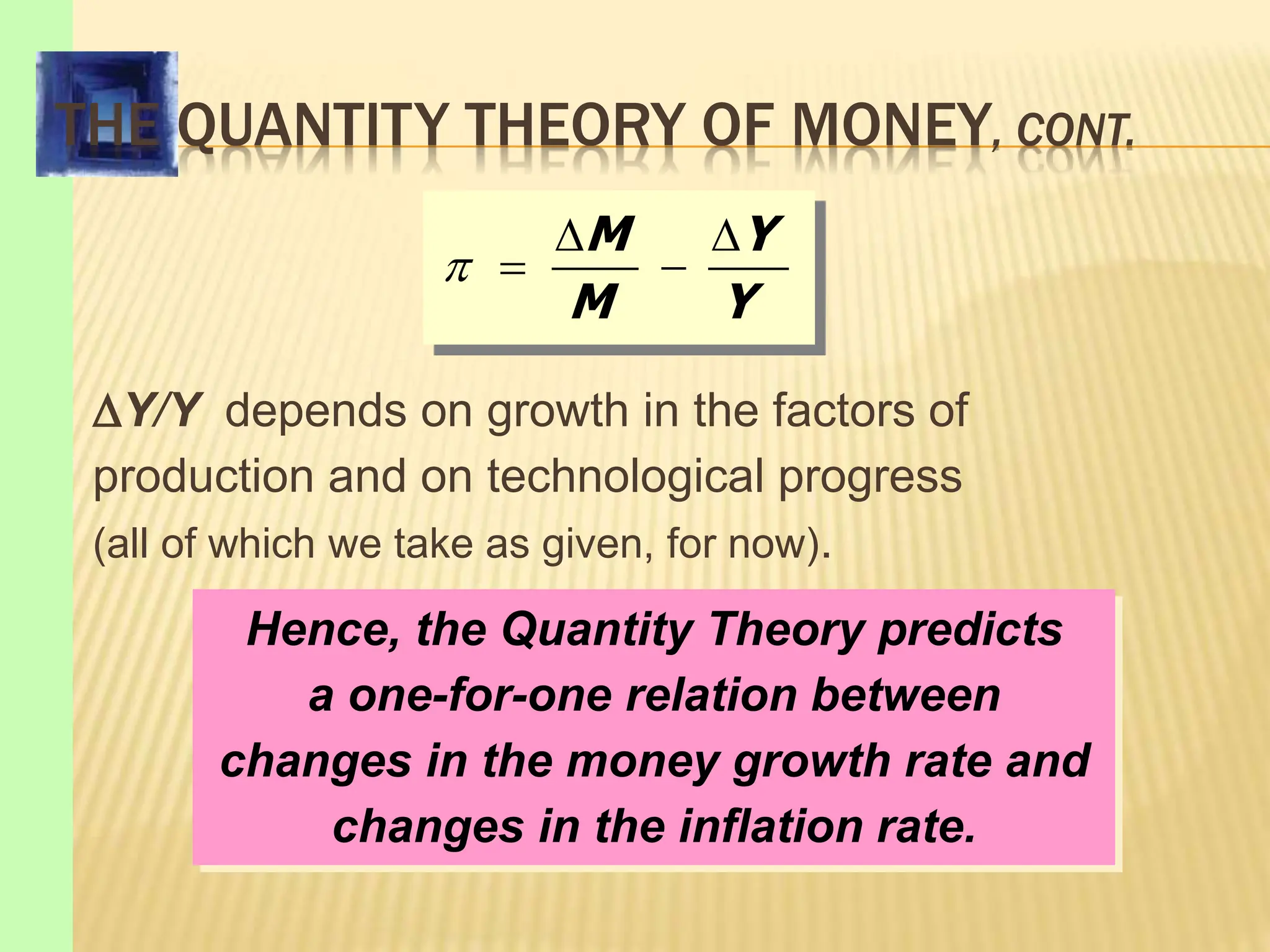 Macro economics, George Mankiw, 4- Money & inflation | PPT