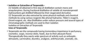 Chemical Nature of crude drugs ( secondary metabolites) | PPTX