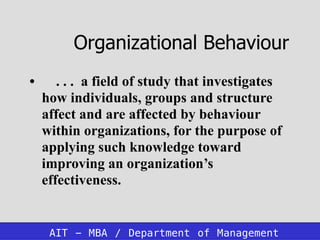 OB; Organizational Behavior and Management | PDF | Business Administration | Business