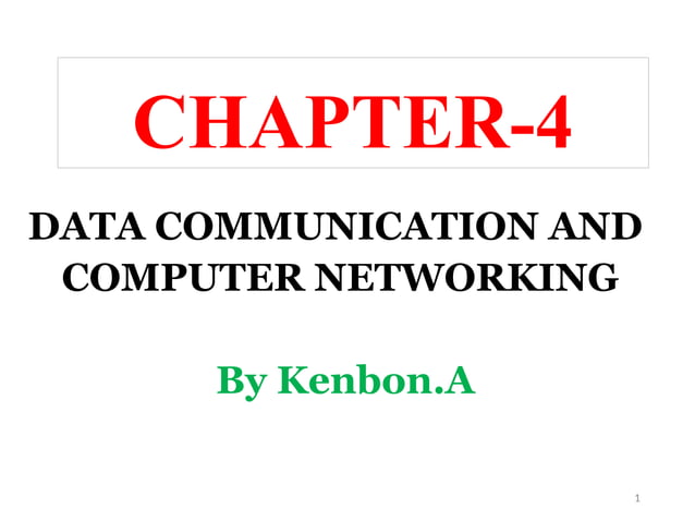 Data communication and computer networking | PPT