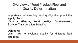 Following the Food Product Flow and Strategies for determining food ...