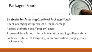 Following the Food Product Flow and Strategies for determining food ...