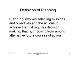 Essentials of planning and manageing by objectives | PPT