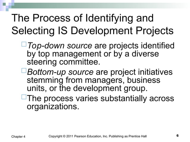 identifying and selecting software development proejcts | PPT