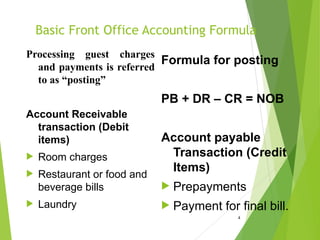 Chapter 4. Front office Accounting in hotel | PPT