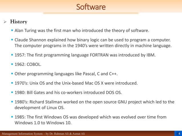 Chapter 4. Computer Software first semister | PPT