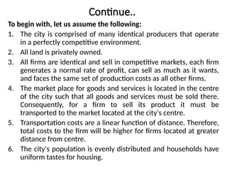 Chapter 4.pptx: Urban Land use patterns and land values | PPTX