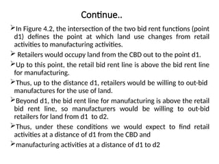 Chapter 4.pptx: Urban Land use patterns and land values | PPTX