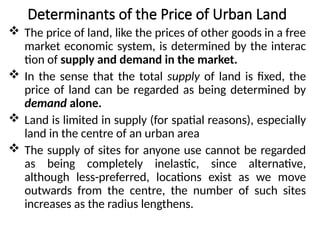Chapter 4.pptx: Urban Land use patterns and land values | PPTX