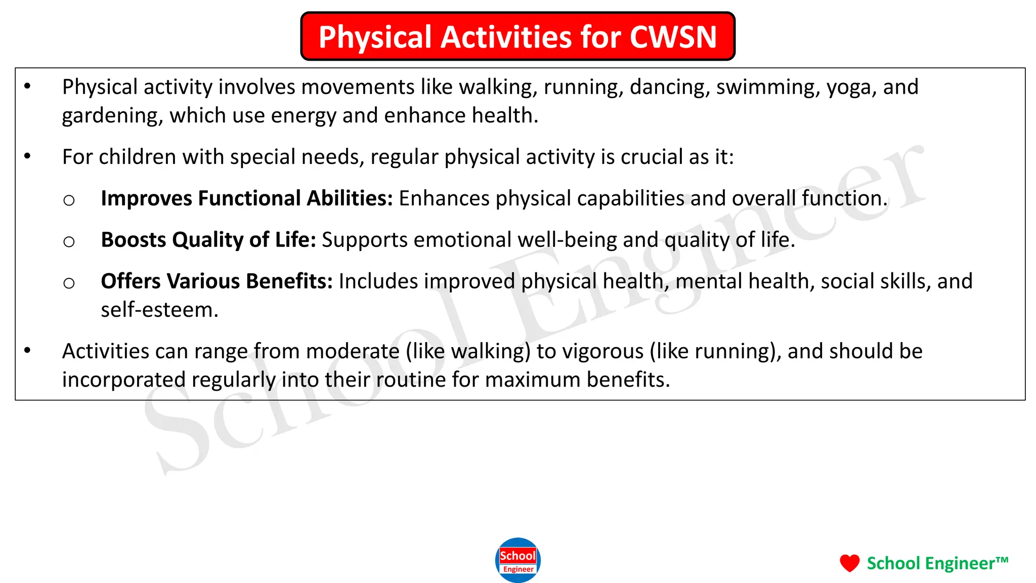 Physical education and sports and CWSN notes | PDF