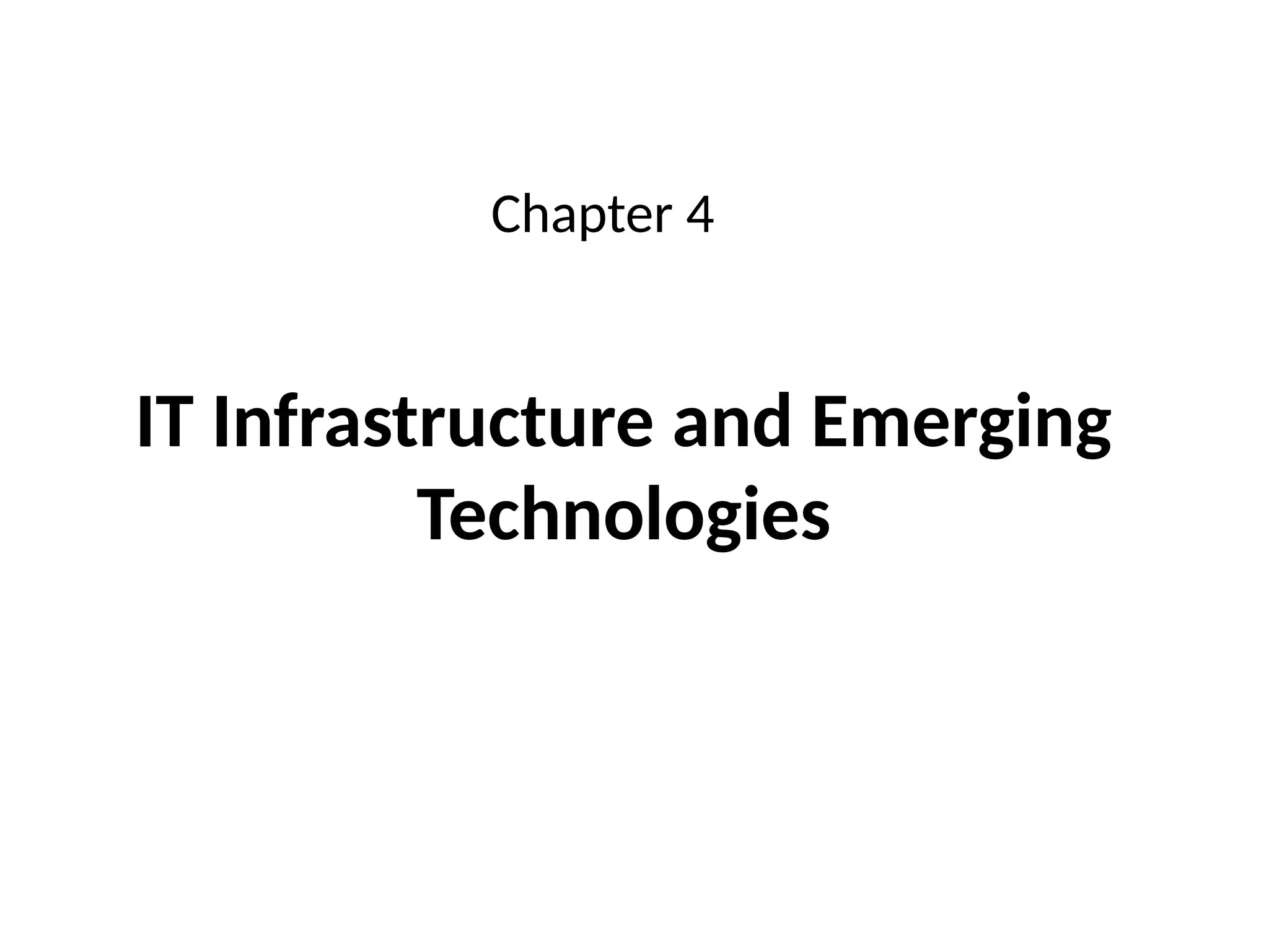 IT infrastructure and emerging technologies | PPTX