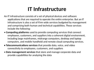 IT infrastructure and emerging technologies | PPTX