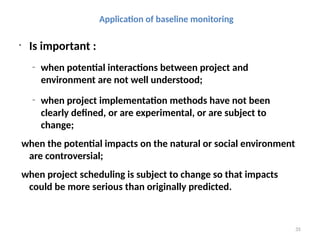 Environmental Impact Assessment Lecture Note on chapter three | PPTX