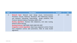 Chapter4.pdf - Network Layer with Subnetting and Routing Algorithms | PDF