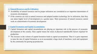 Determinants of Economics Development and Growth | PPTX