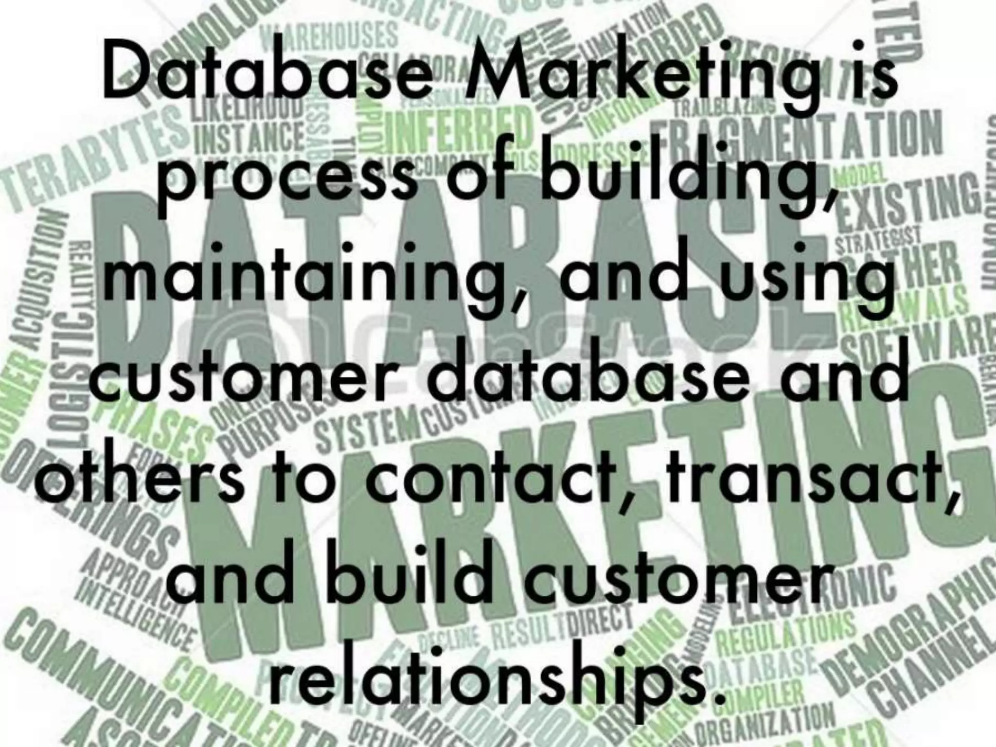 What are the pros and cons of database marketing? | PPTX