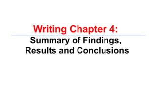 Research- Results and Summary of Finding | PPTX