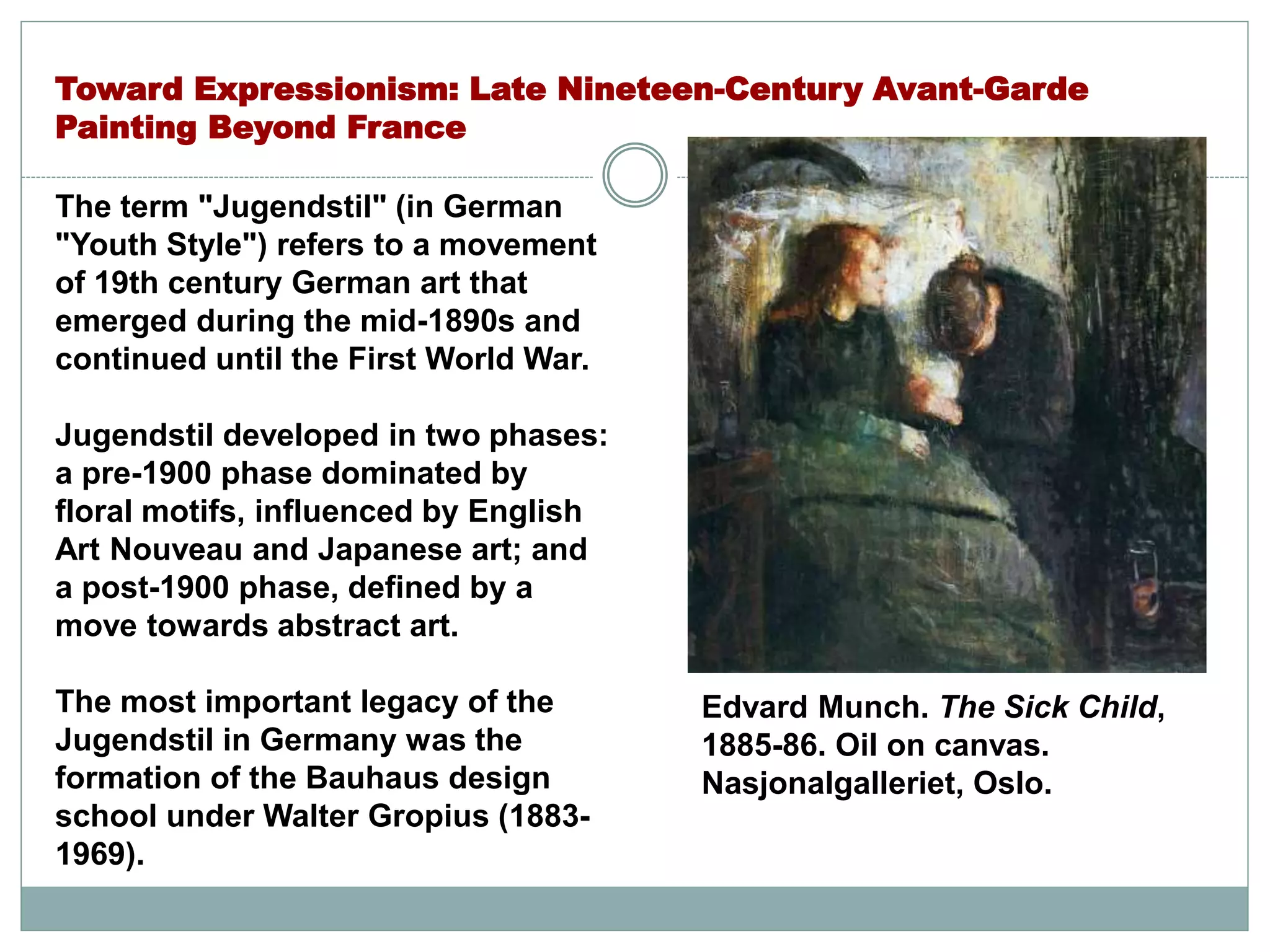 Chapter 4 arts and crafts art nuveau beginning of expressionism | PPTX