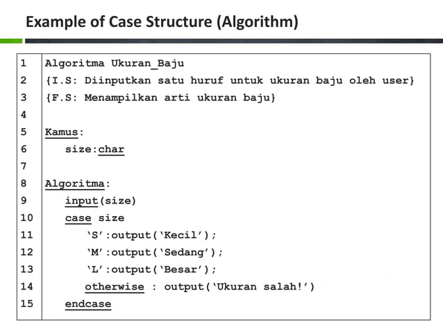 Algorithm and Programming (Branching Structure) | PPT